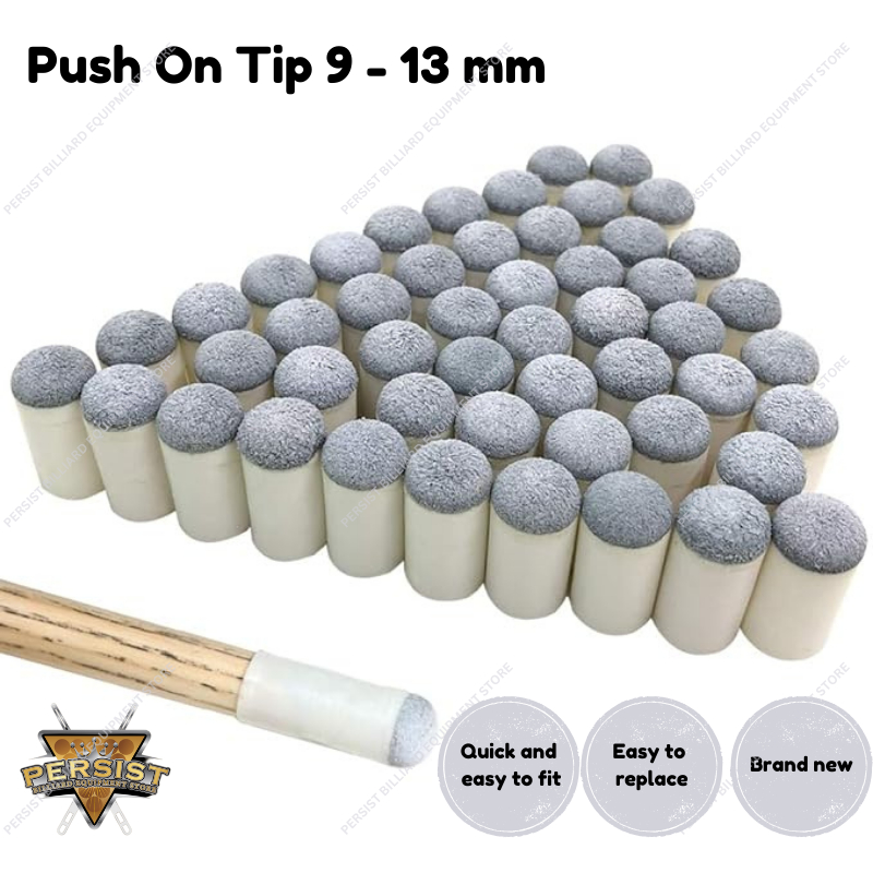 Push On Tip For Pool & Snooker Cue 9mm, 10mm, 11mm, 12mm & 13mm - 1 ...