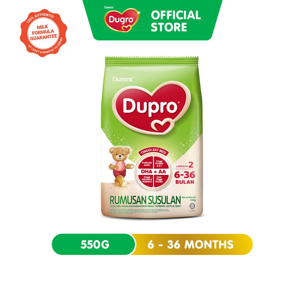 Dumex Dupro 2 (550g) (Susu, Milk Powder, 奶粉) | Shopee Malaysia