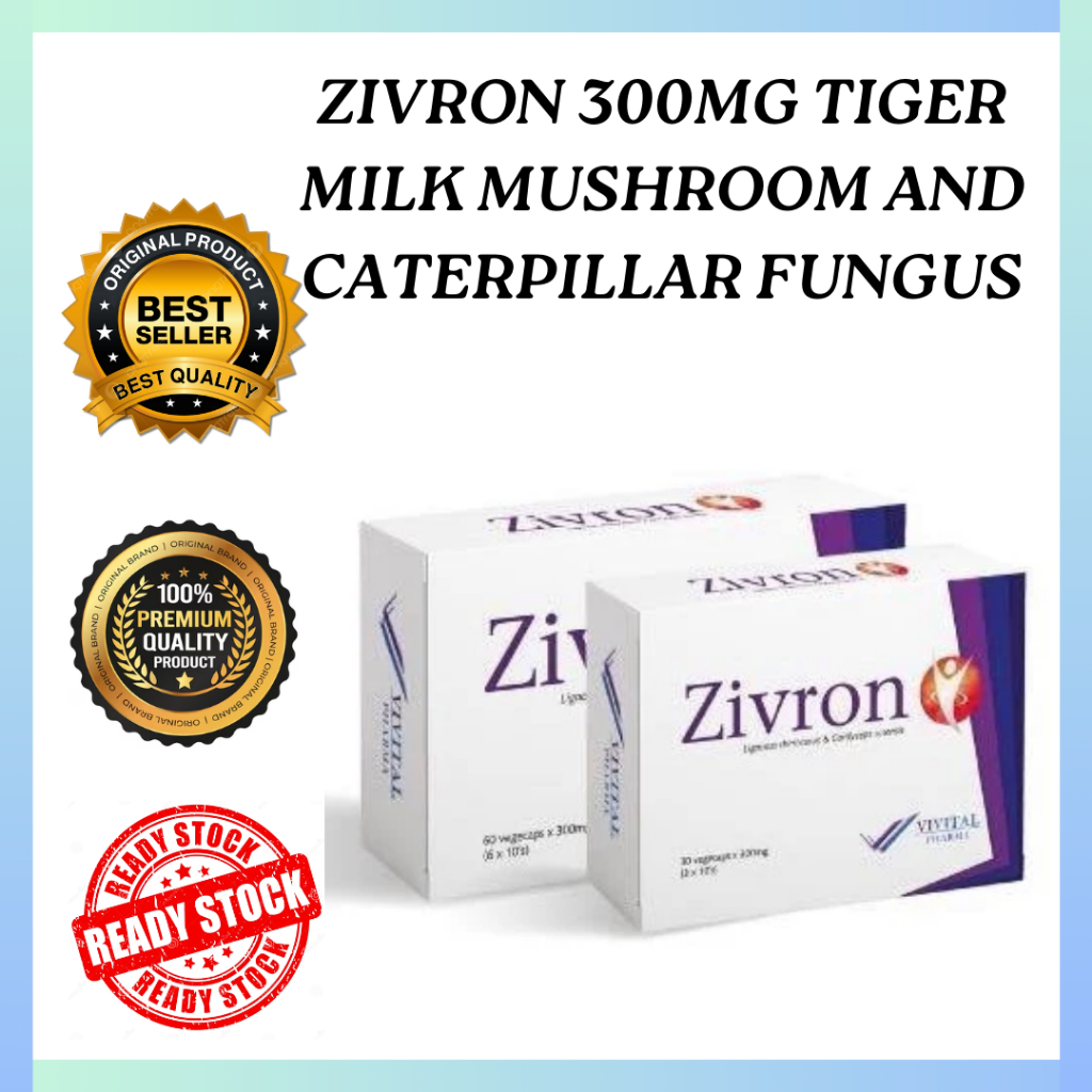 READY STOCK [BUY 1BOX FREE 1STRIP] Zivron 300MG Capsules (6x10'S) 虎乳芝 ...