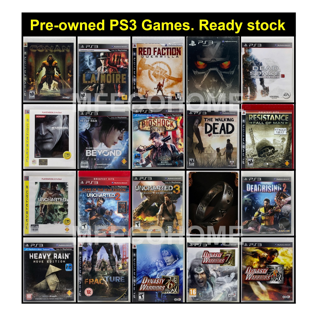 Original PS3 Pre Owned Used Uncharted Dynasty Warrior Bioshock Dead ...