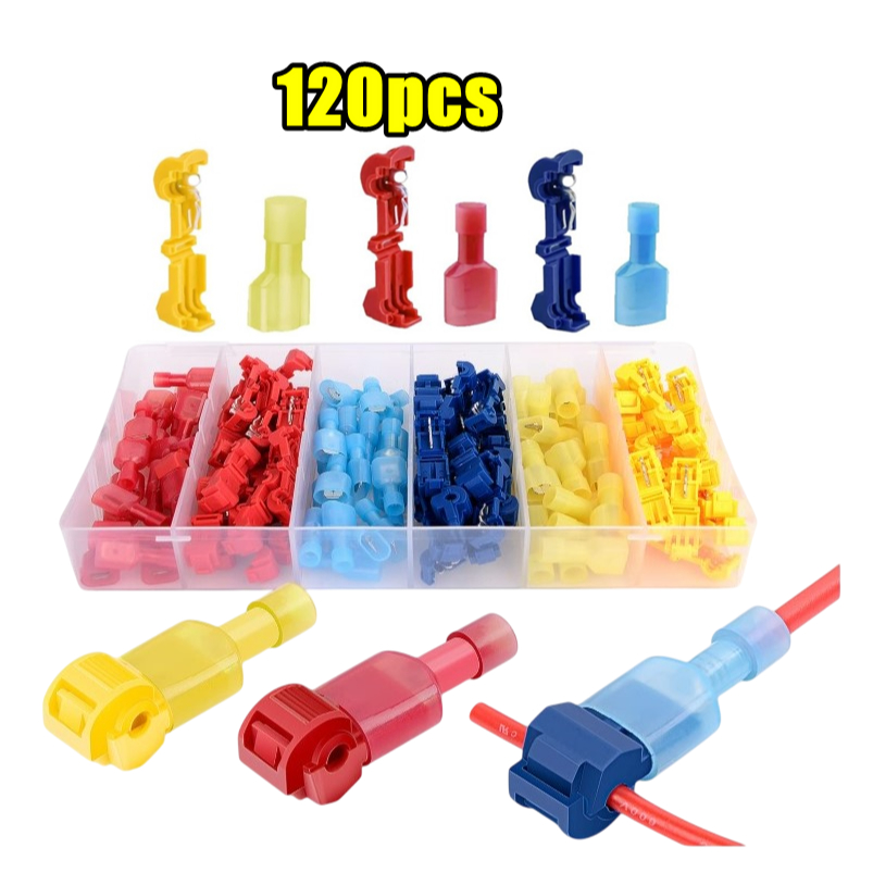 120pcs Wayer Elektrik Scotch Lock T Tap Wire Connector Terminal Clip ...