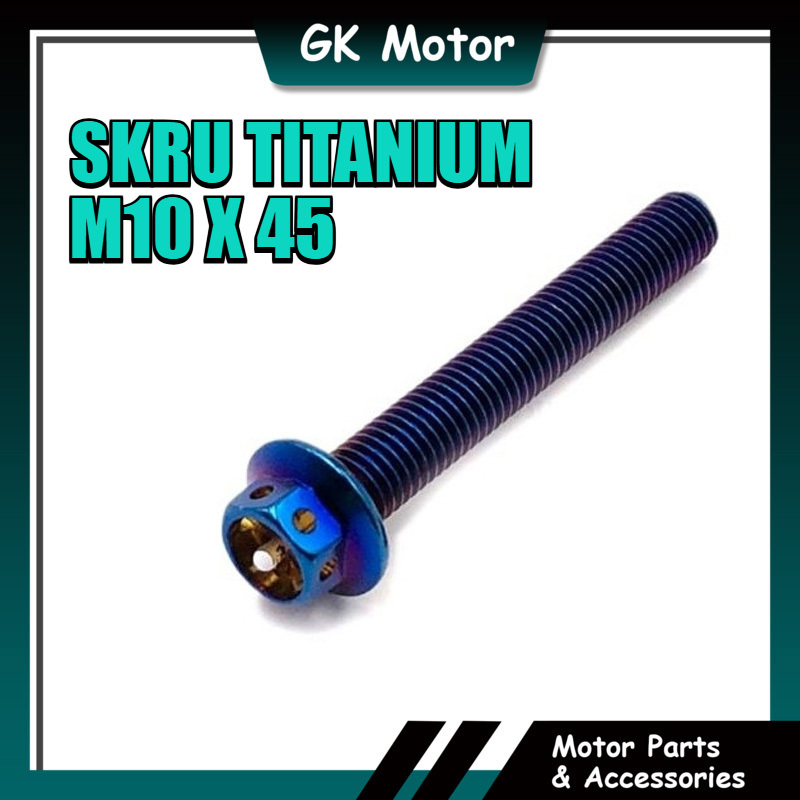 SKRU M10 X 45 SCREW M10×45 EXHUAST EXHAUST XMAX EXZOS SKRU TITANIUM ...