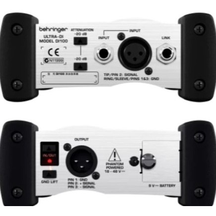 Behringer DI100 Professional Battery/Phantom Powered DI-Box | Shopee ...