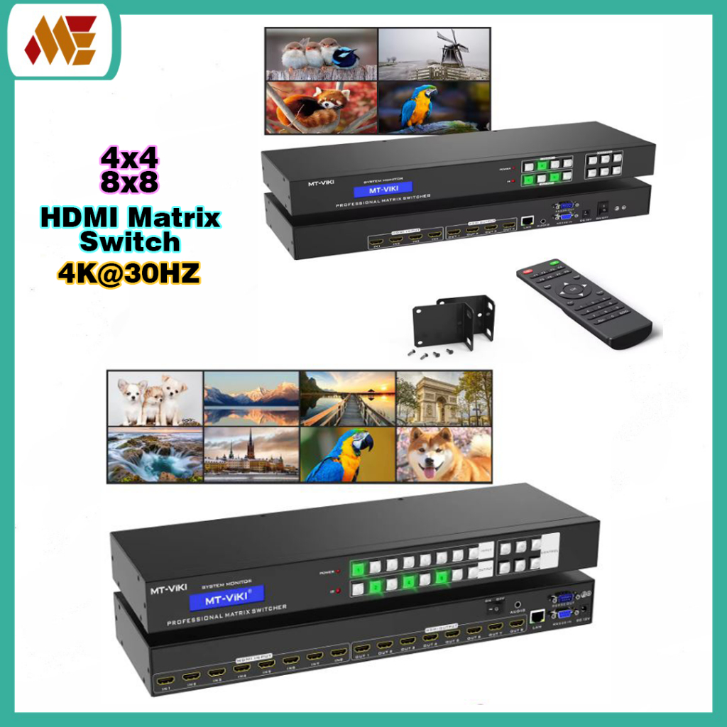 HDMI Matrix Switch 4x4 8x8 MT-VIKI HDMI Splitter 4K 30Hz Video Switcher 4X4 8X8 | Shopee Malaysia