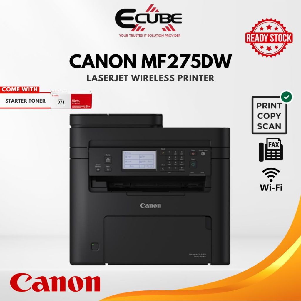Canon imageCLASS MF275DW 4-in-1 Monochrome Multifunction Printer (Print/Copy/Scan/Fax) | Shopee ...