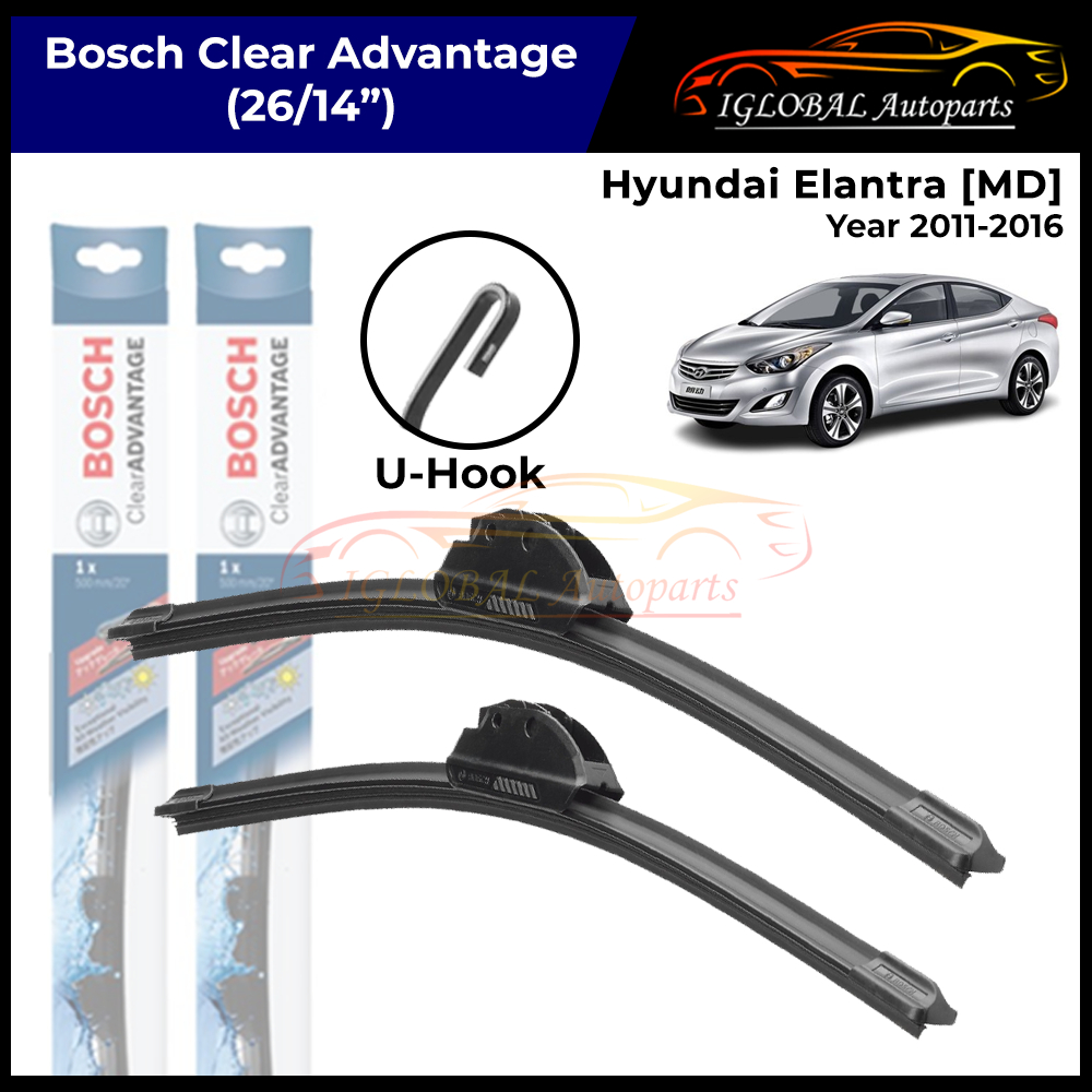 Hyundai Elantra [MD] Year 2011-2016 Windshield Wiper Bosch Clear ...