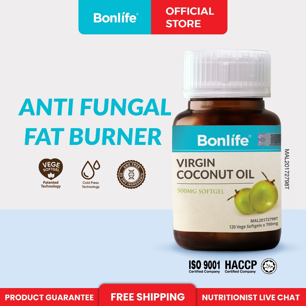 【Bonlife】Virgin Coconut Oil Softgel MCT Slimming Lose Weight Keto Diet ...