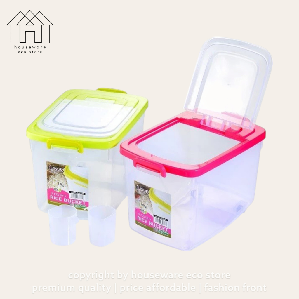 12KG Rice Dispenser Rice Storage Bucket Insect Moisture Proof Cereal ...