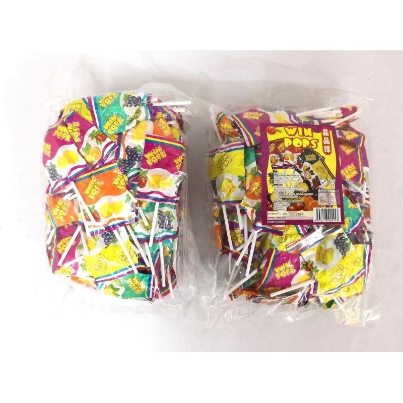 Win Pops Lollipop Assorted Candy 7gm x 100's Childhood Snack Makanan ...