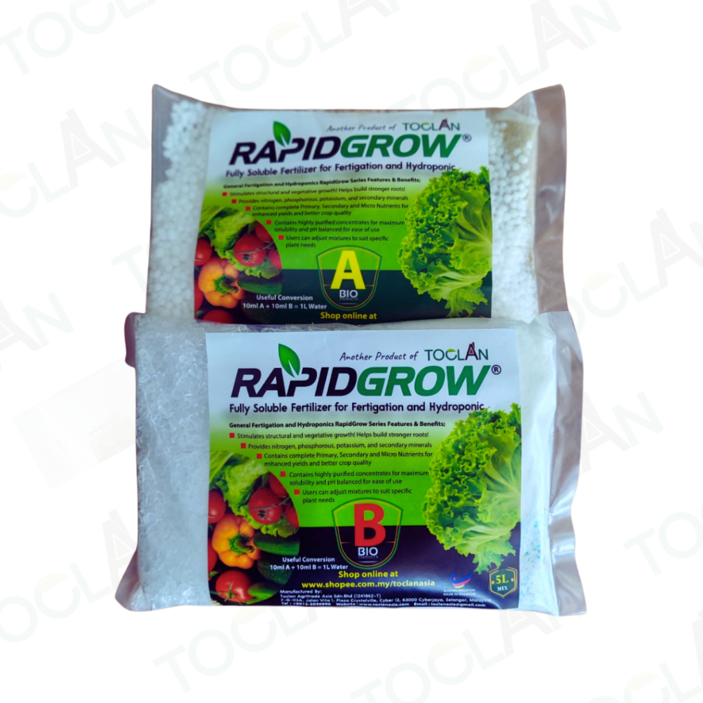 RapidGrow 5L Powder AB Fertilizers - Baja AB / Hidroponik / Fertigasi ...