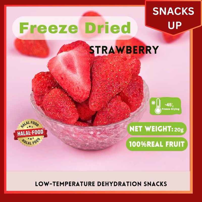 Snacks Up Fruit strawberries Crunch Healthy Snack ( Freeze-Dried) (20g ...