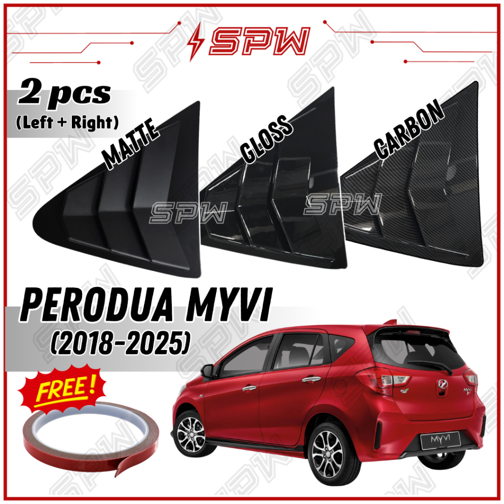 Perodua Myvi (2018-2025) Window Cover MUSTANG Rear Side Window Cover ...