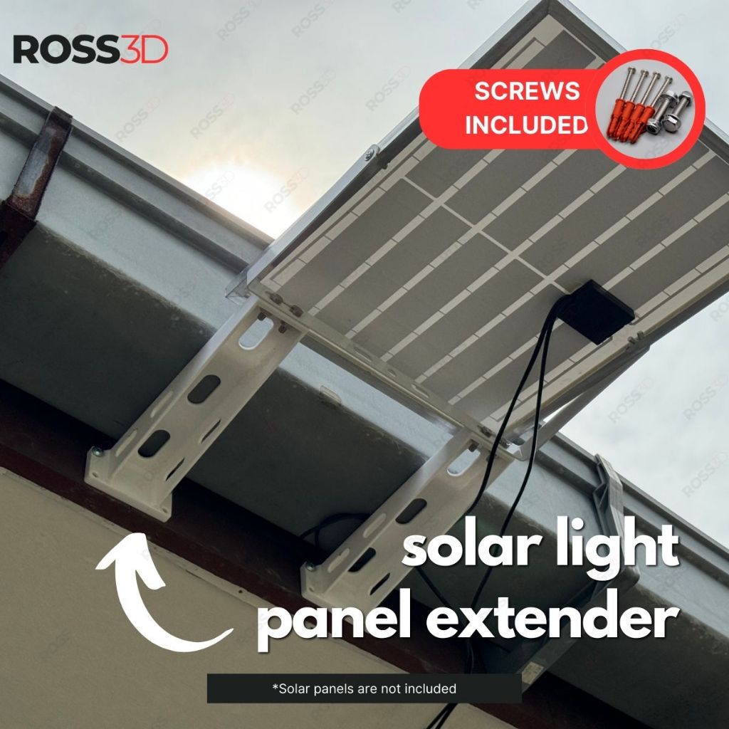 [Ross3D] Solar Light Panel Extender (20cm/25cm/30cm) / Under Gutter ...