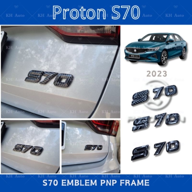 Proton S70 2023 Car Rear Emblem Pnp Frame Logo Cover Carbon Accessories ...