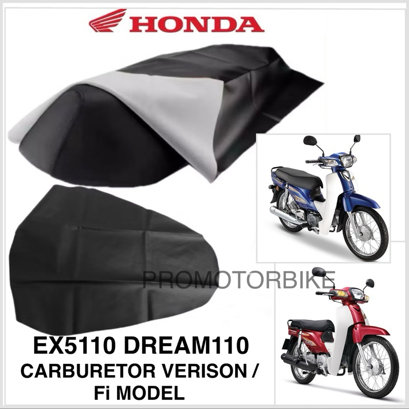 HONDA EX5 110 DREAM110 / DREAM110 Fi FUEL INJECTION SEAT COVER KAIN KULIT COVER SEAT BLACK / GRO ...