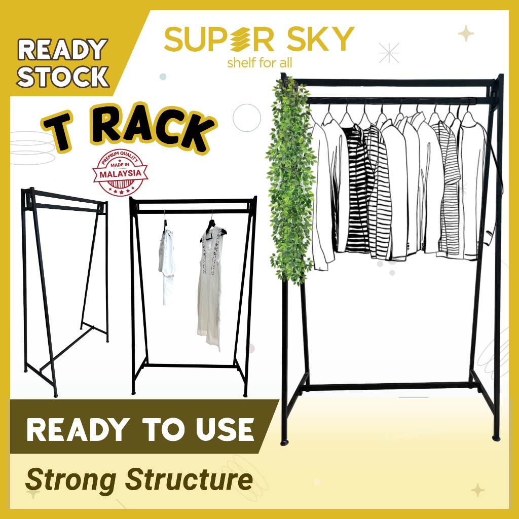 Clothes Rack /Rak Hanger Penyangkut Baju /Besi Gantung Baju / Rak Baju ...