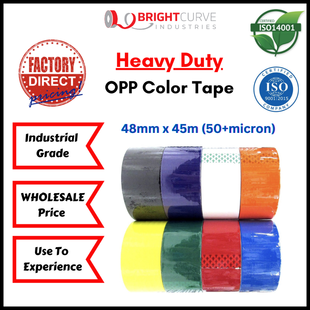 Heavy Duty OPP Color Tape 48mm x 45m | Shopee Malaysia