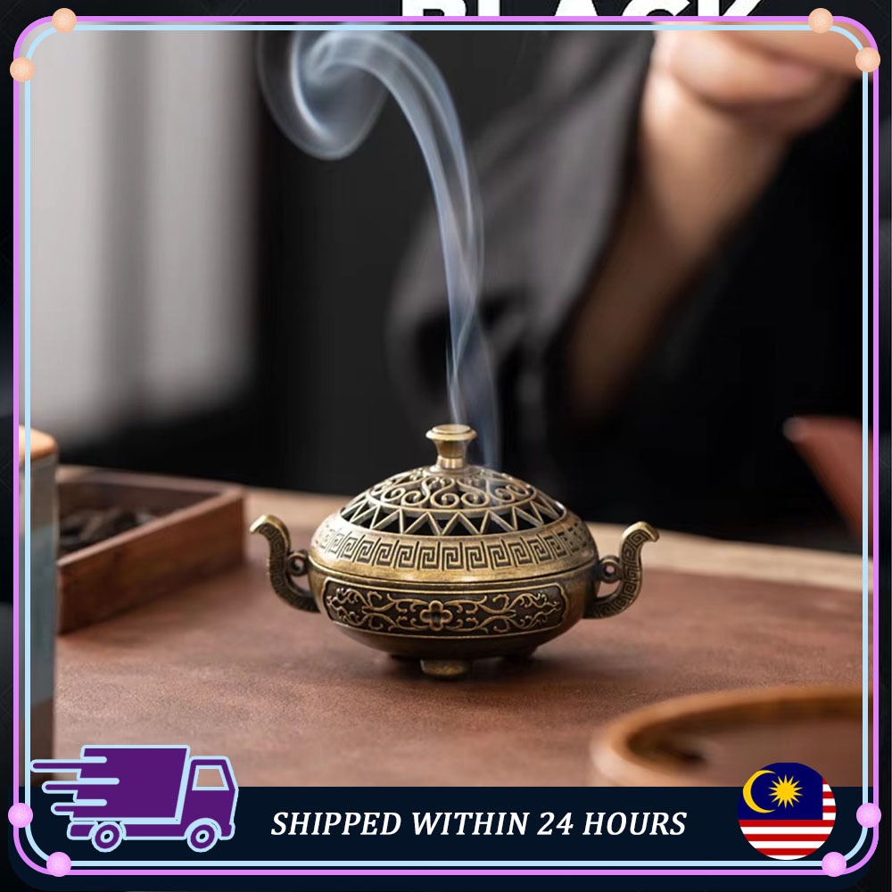 檀香爐 Mini incense burner Incense Burner with Hollowed Out Patterns Three ...