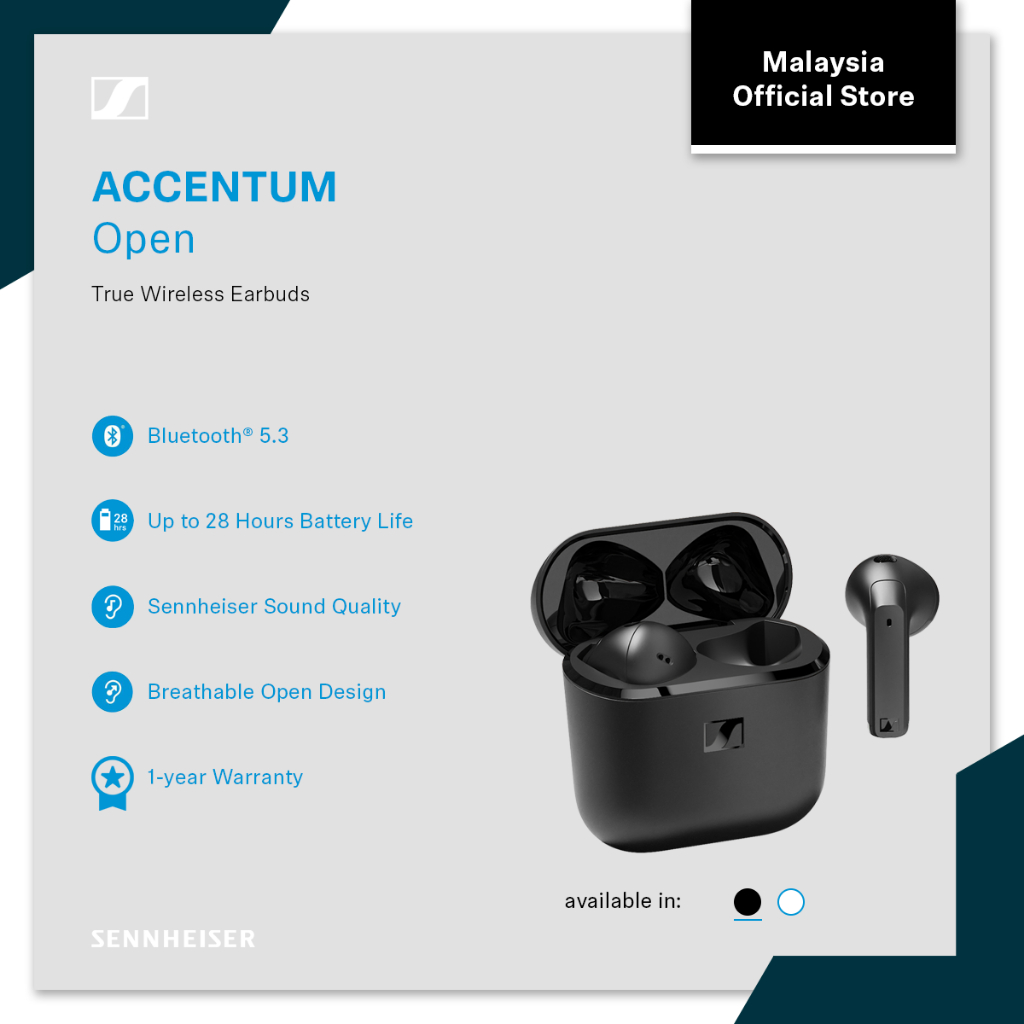 [Pre-order] Sennheiser ACCENTUM Open True Wireless Earbuds | IPX4 ...
