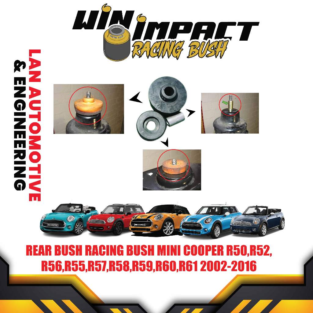 REAR BUSH RACING BUSH MINI COOPER R50,R52, R56,R55,R57,R58,R59,R60,R61 ...