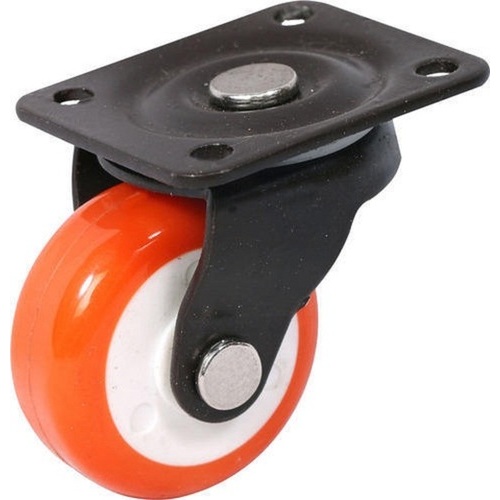 4'' (100mm) /5" (125mm) HEAVY DUTY RED PU SWIVEL/RIGID/BRAKE CASTOR ...