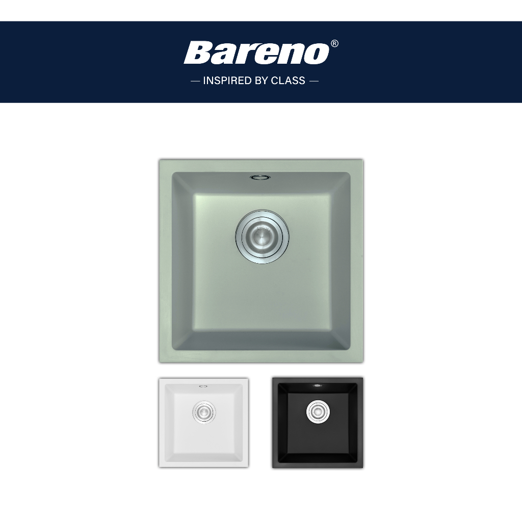 Bareno Single Bowl Emerald Sink ES4040 | Shopee Malaysia