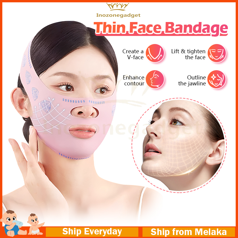 V Shape Face Lifting Double-Deck Facial Slimming Bandage Breathable ...