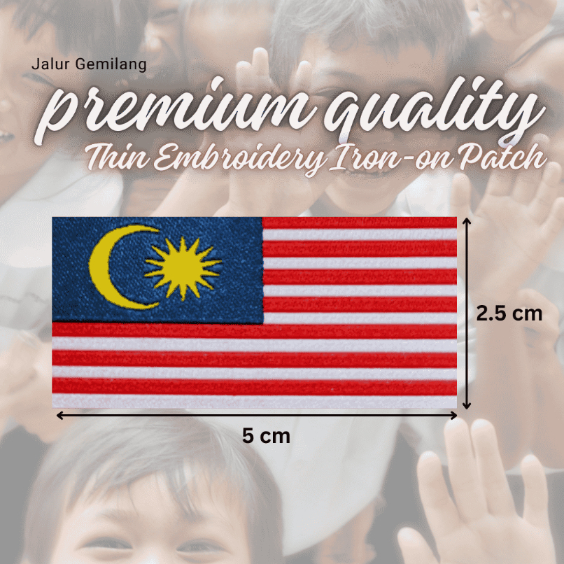 🇲🇾 𝐑𝐞𝐚𝐝𝐲 𝐒𝐭𝐨𝐜𝐤 PREMIUM EMBROIDERY IRON PATCH JALUR GEMILANG, BENDERA ...