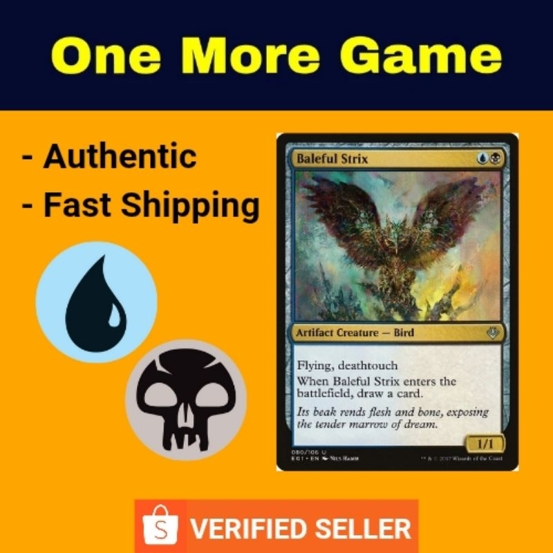 MTG Baleful Strix | Magic The Gathering | Blue Black Hybrid Dimir ...