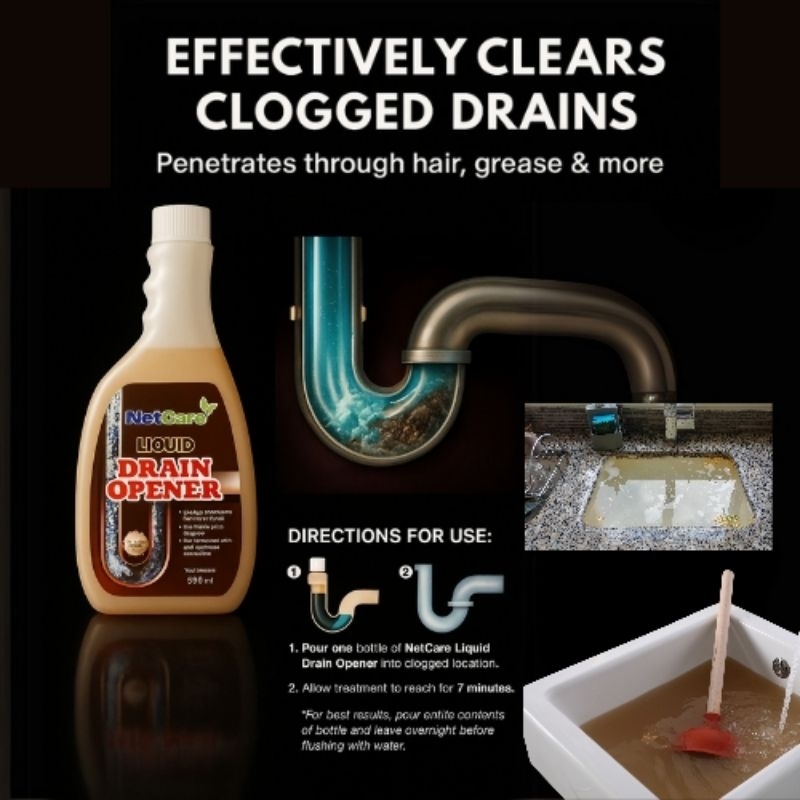 NETCARE drain opener liquid | Netcare 530ml | Shopee Malaysia