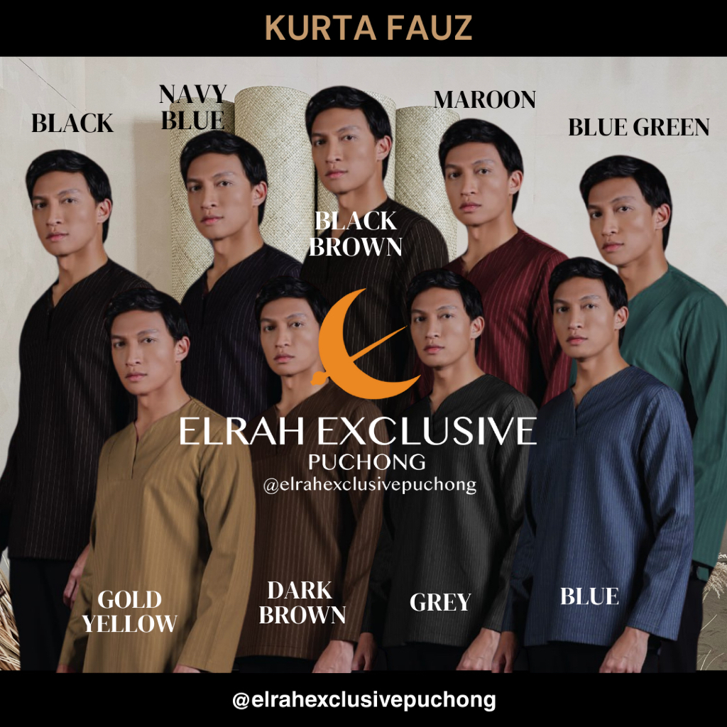 LATEST COLLECTION KURTA FAUZ ELRAH EXCLUSIVE 2024 (1) | Shopee Malaysia