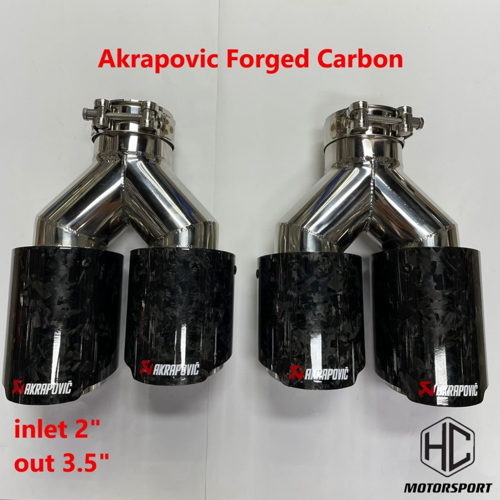 Akrapovic Forged Carbon Fiber Double Tip Ekzos universal Car Exhaust ...