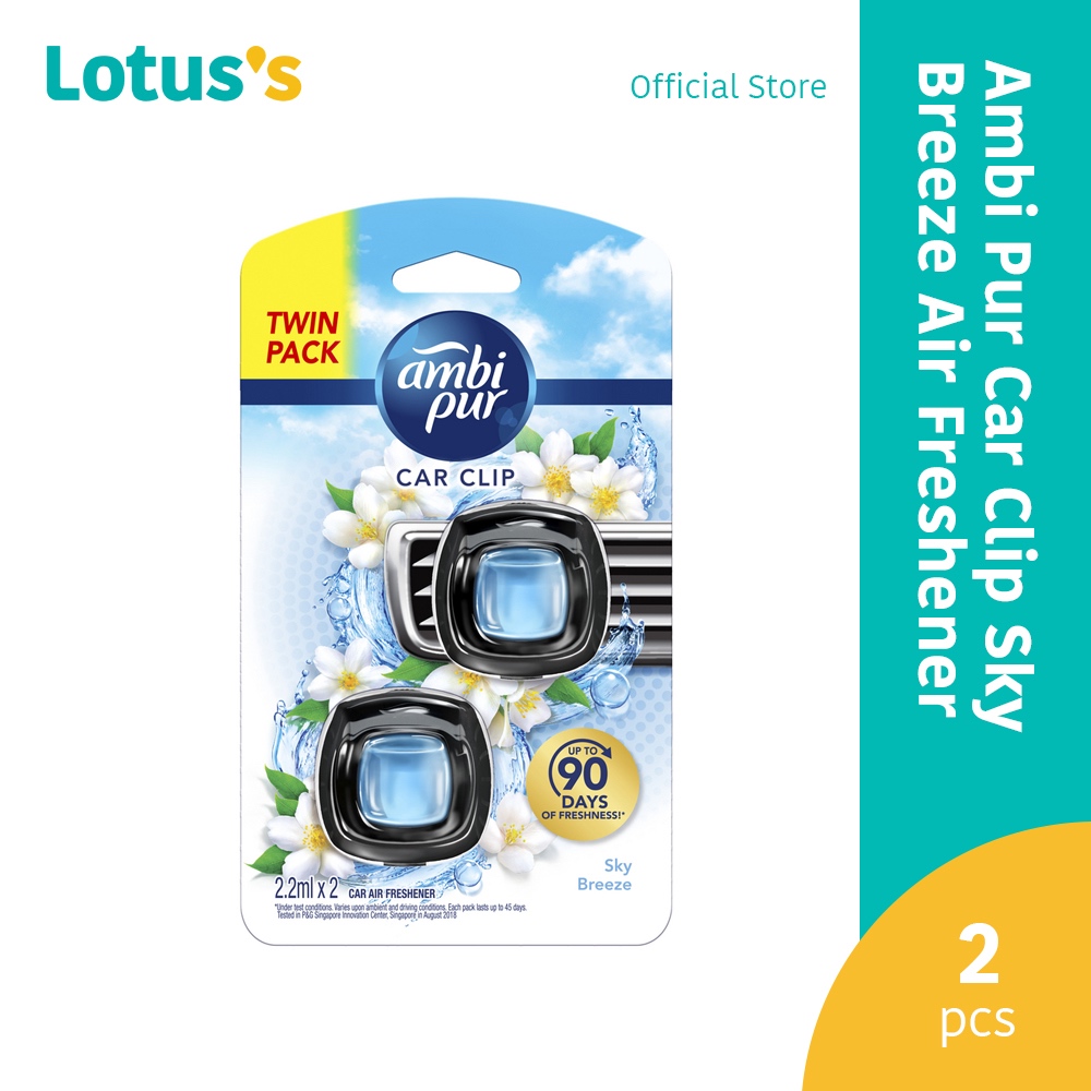 Ambi Pur Car Clip Sky Breeze Air Freshener 2 X 2.2ml | Shopee Malaysia
