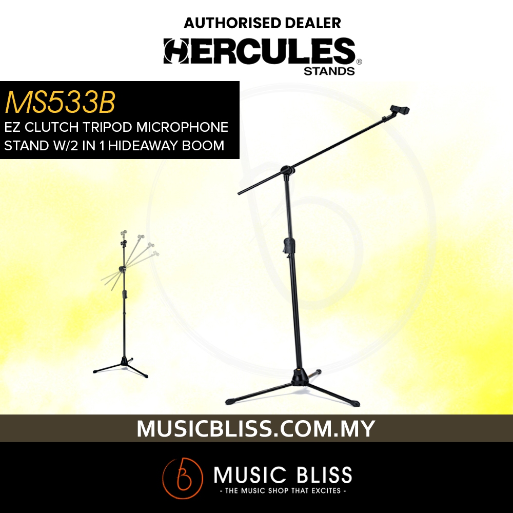 Hercules MS533B EZ Clutch Tripod Microphone Stand | Shopee Malaysia