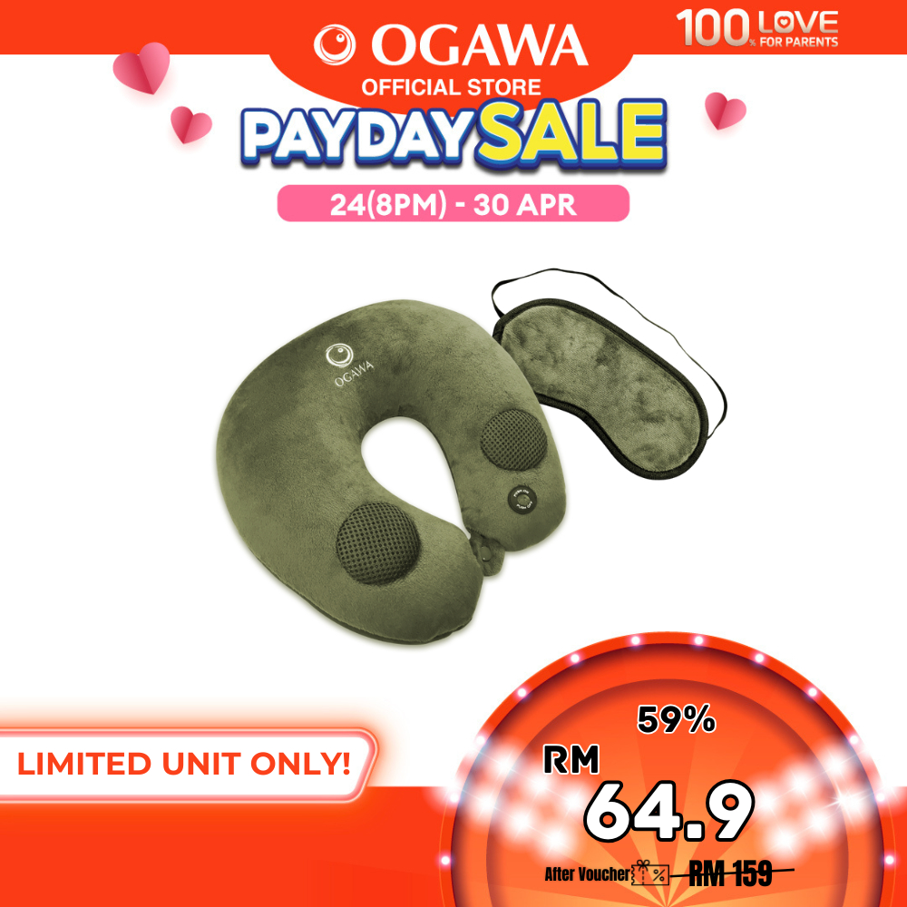 OGAWA Tinkle-X Music Vibration Massage Pillow and Sleep Eye Masks ...