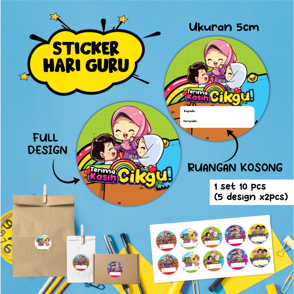 STICKER READY STOCK HARI GURU, STICKER HARI GURU,TEACHERS DAY | Shopee ...