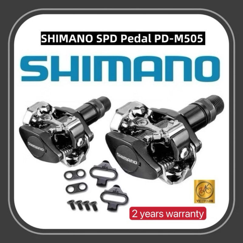 [Genuine] SHIMANO PD-M505 M505 SPD Pedal Off-Road SPD Clipless Pedals ...