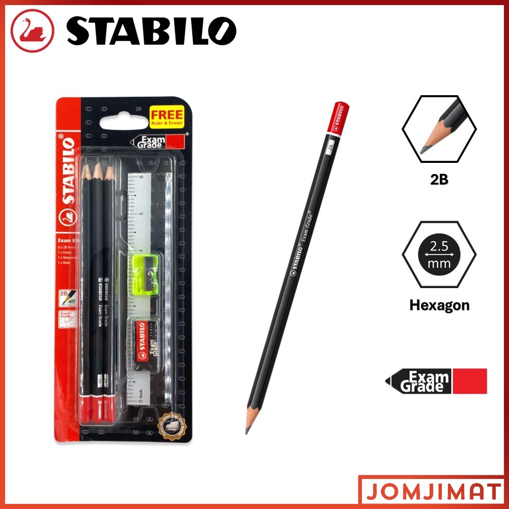 Stabilo Exam Grade Graphite 2B Pencil Exam Kit 288BL6S1 / Stabilo ...