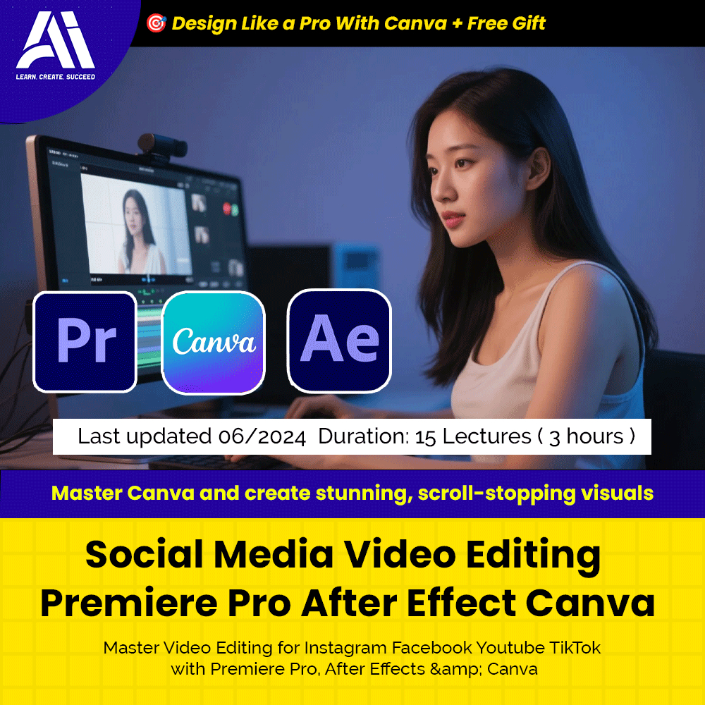 Canva Video Course - Social Media Video Editing Premiere Pro After Effect Canva | Learn Canva ...