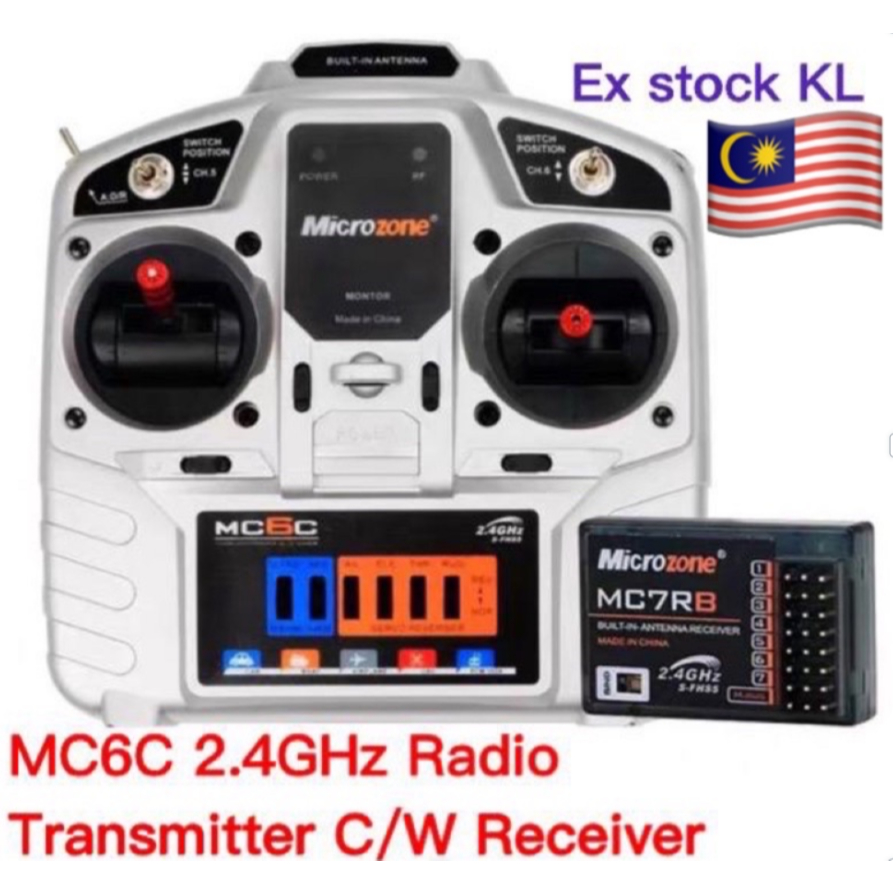 MC6C Microzone 2.4Ghz 6 Channels Transmitter - Boat,Airplane, Drone ...