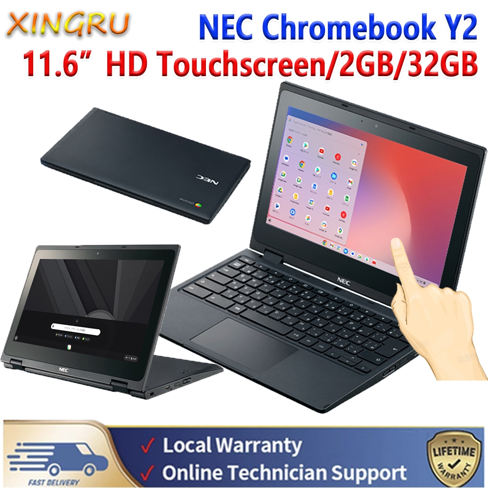 11.6-inch Touchscreen 360° Rotation NEC Chromebook Y2 Celeron N4020 1 ...