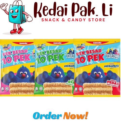 [KPL] Mamee Monster Snek Mi 25gm x 10 pieces - Family Pack | Shopee ...