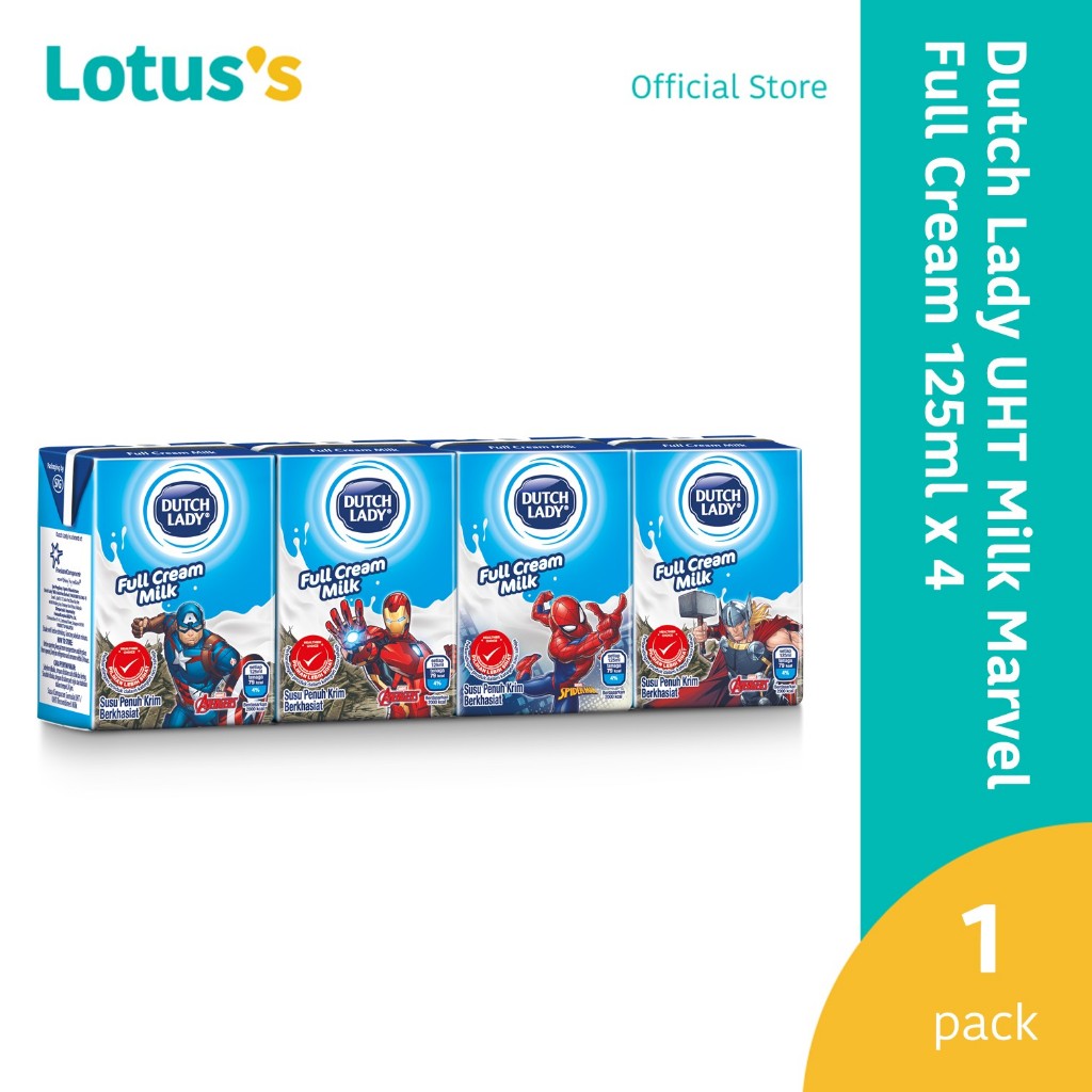Dutch Lady UHT Milky Marvel Full Cream Pack 4 X 125ml | Shopee Malaysia