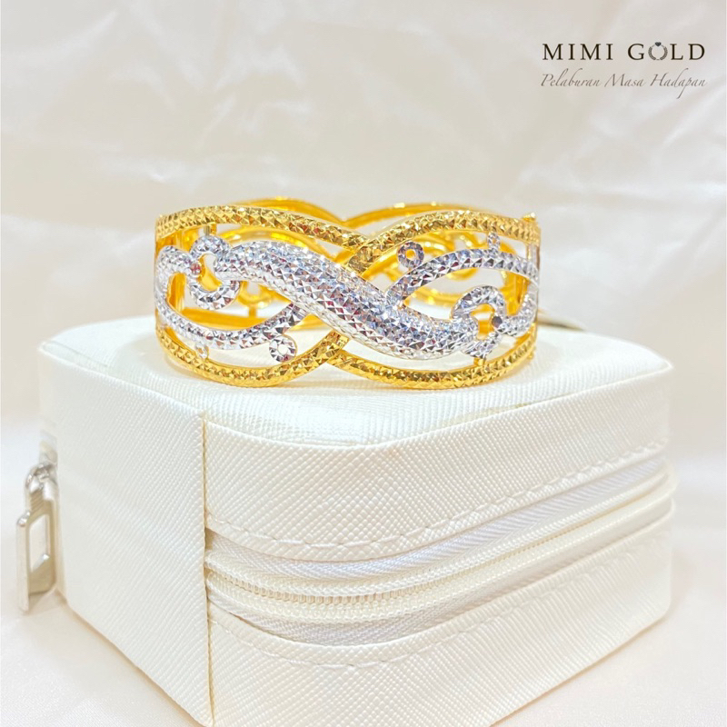 Bangle Fashion STM Emas 916 (N) | Shopee Malaysia