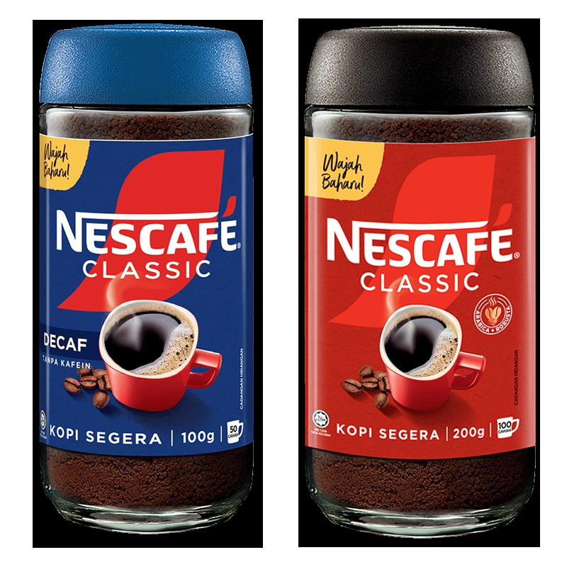 Nescafe Classic Decaf Coffee • Nescafe Classic (50g,100g) Tanpa Kafein ...