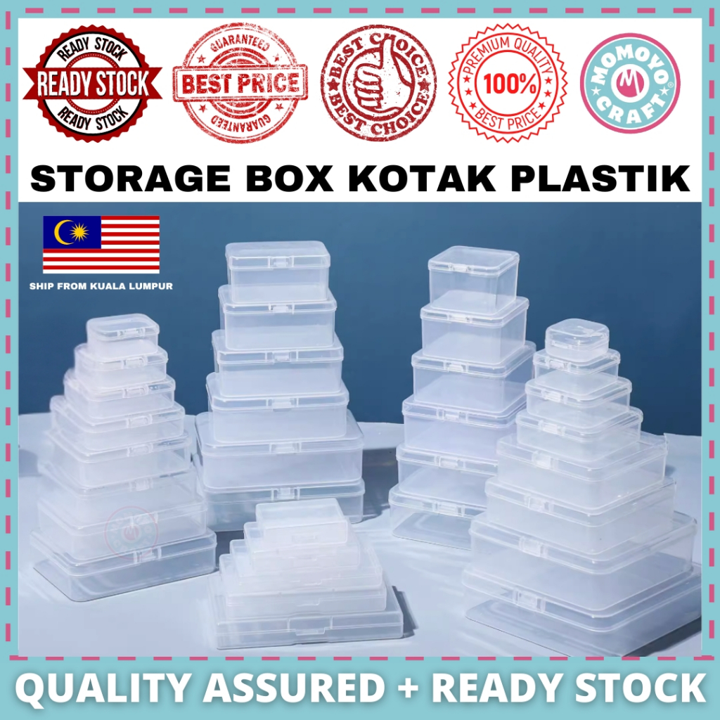 Momoyocraft Mini Storage Box Jewellery Box Kotak Plastik Transparent ...
