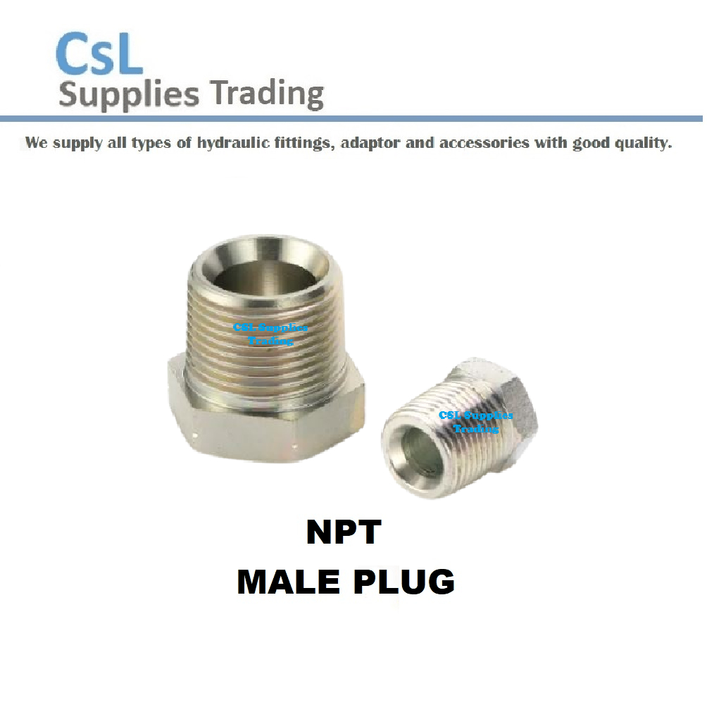 L NPT Hexagon Male Plug Hydraulic Adapter End Cap | Shopee Malaysia