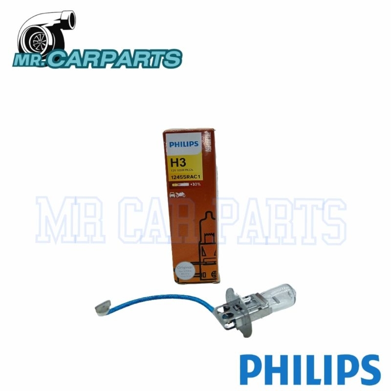 PHILIPS RALLY VISION FOG SPORT LIGHT HALOGEN H3 12V 100W PK22s HEAD ...