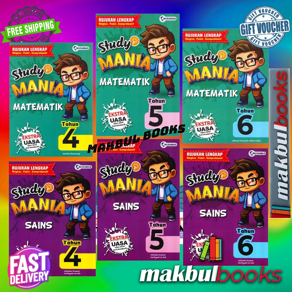NUSAMAS: STUDY MANIA SAINS / MATEMATIK TAHUN 4,5 AND 6 | Shopee Malaysia