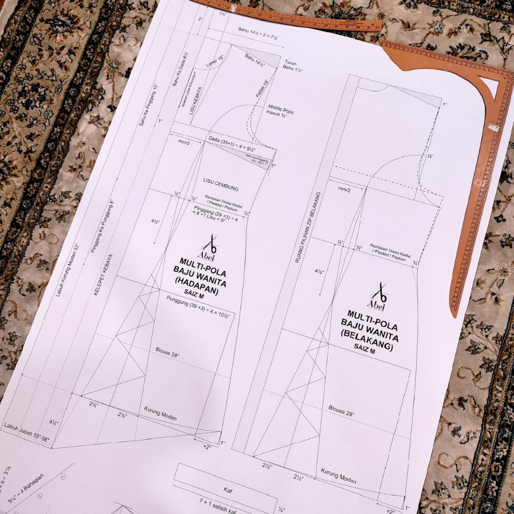 MULTI POLA BAJU MODEN WANITA (S-3XL) (pola blouse, kurung moden, jubah ...